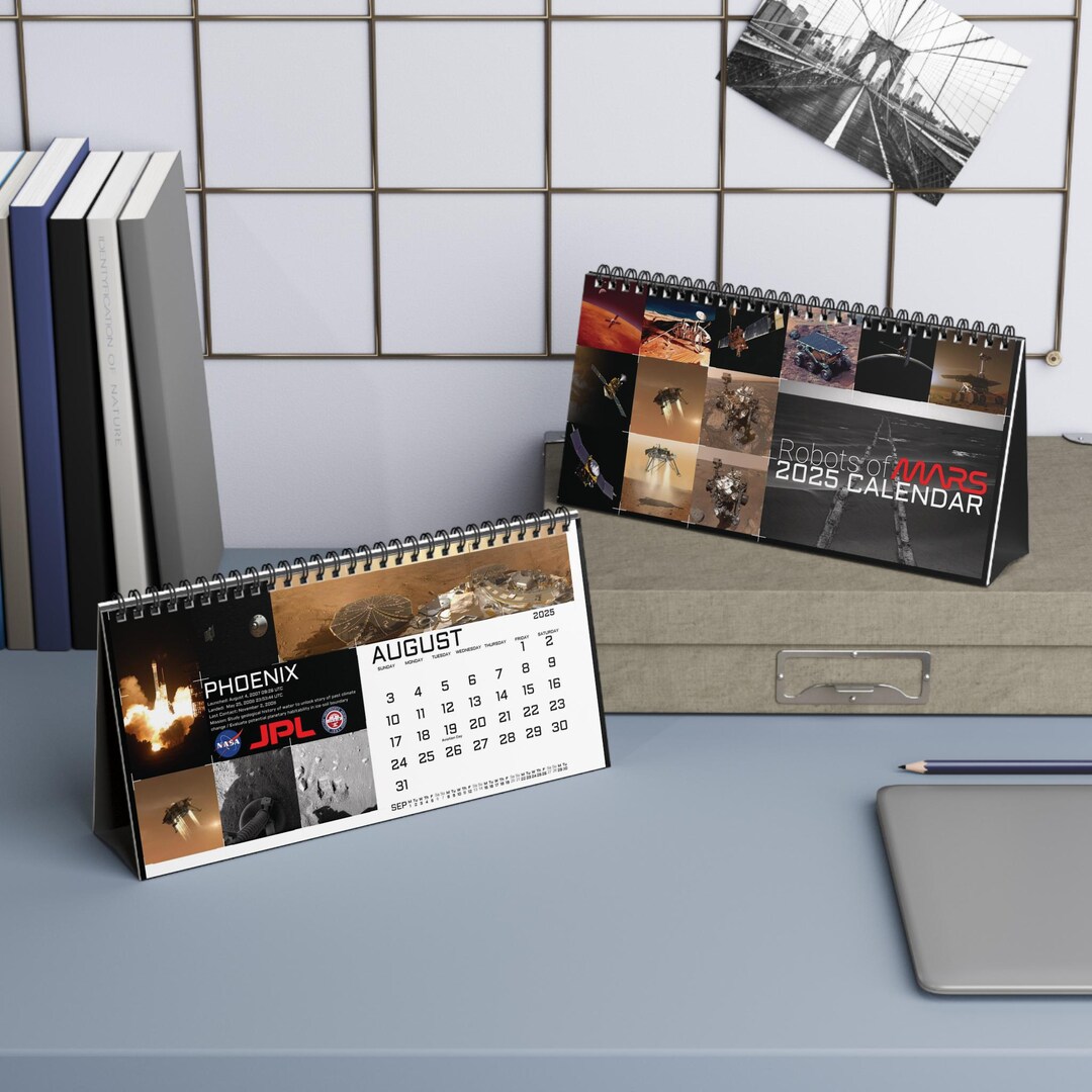 NASA Calendar 2025 Robots of MARS, Desk Calendar 2025, Spiral Bound ...