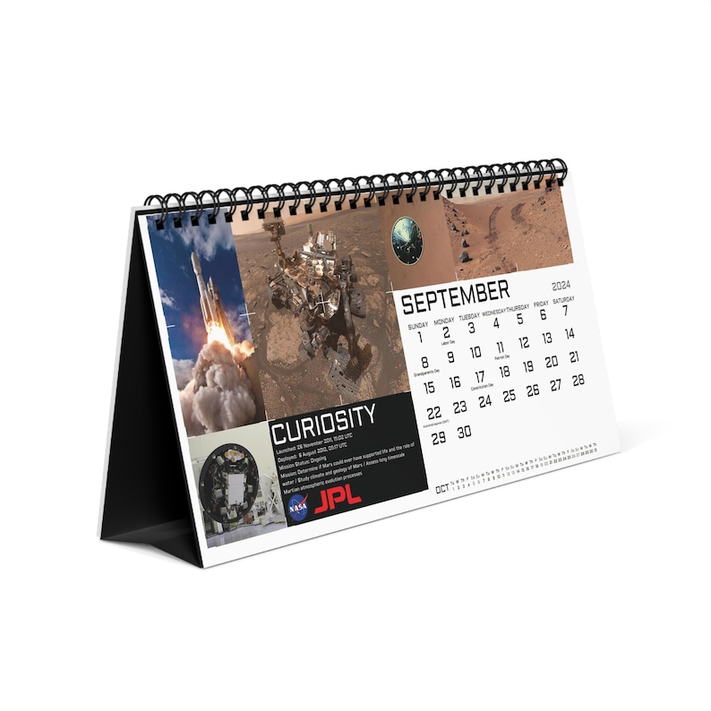 NASA Calendar 2024 Robots of MARS, Desk Calendar 2024, Spiral Bound ...