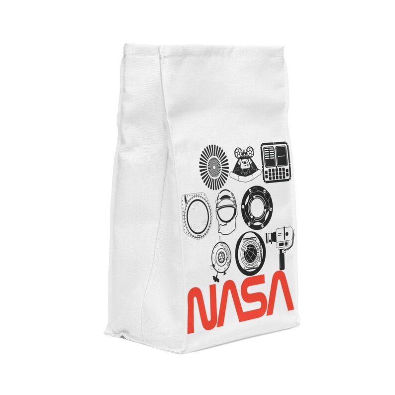 NASA Apollo Icons Polyester/foil Lunch Bag With Magnetic Closure for ...