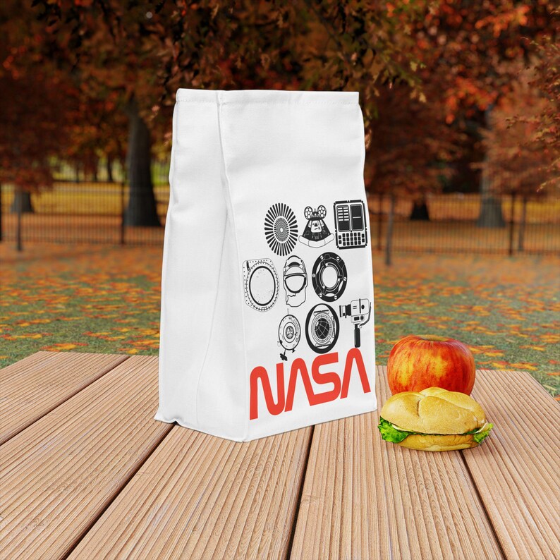 NASA Apollo Icons Polyester/foil Lunch Bag With Magnetic Closure for ...