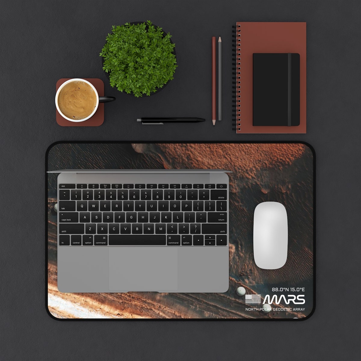 Mars Terrain Futuristic Domes Desk Mat / Nasa Mars Planet Satellite ...