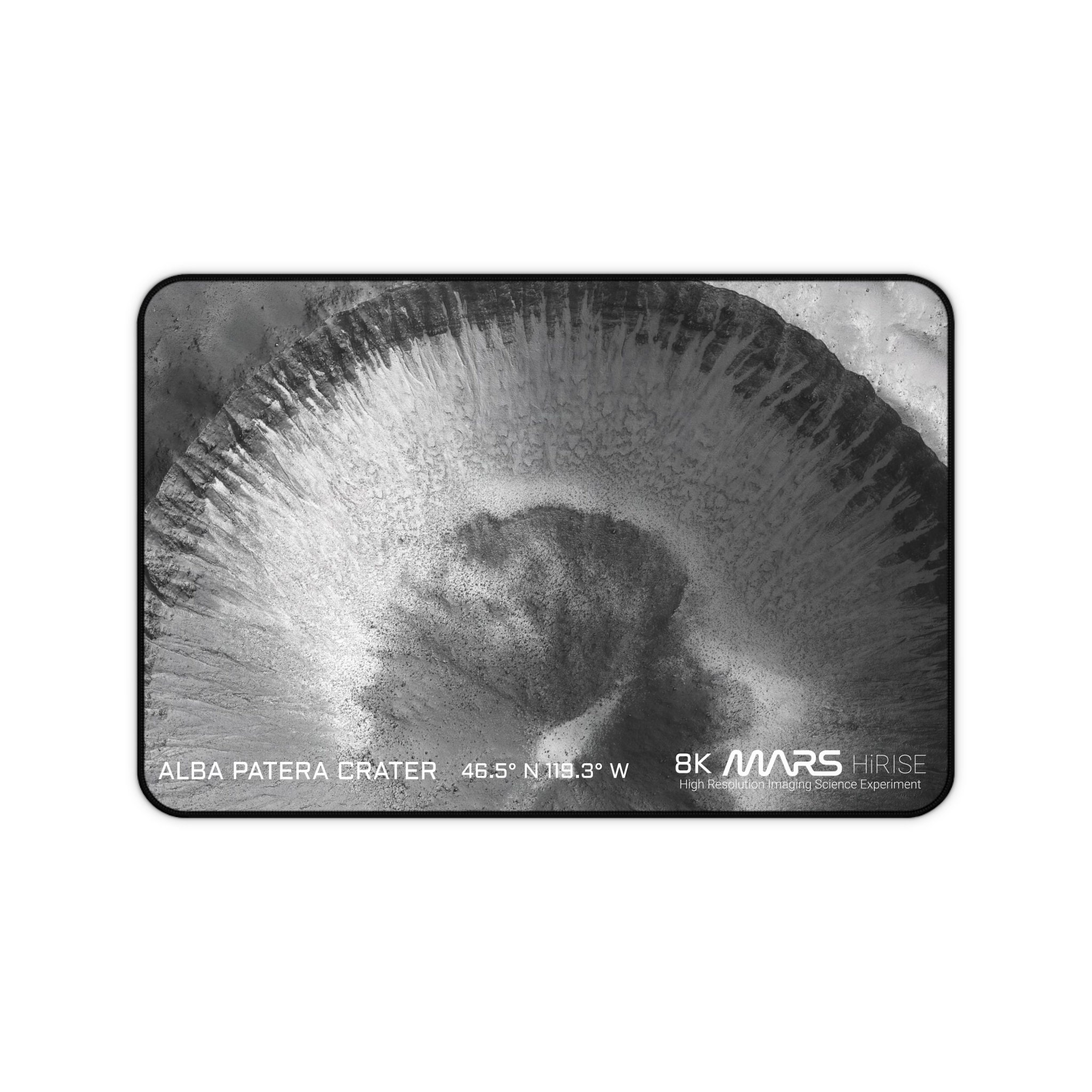 Alba Patera Crater Desk Mat / 8K Mars Hirise Satellite Image / NASA ...