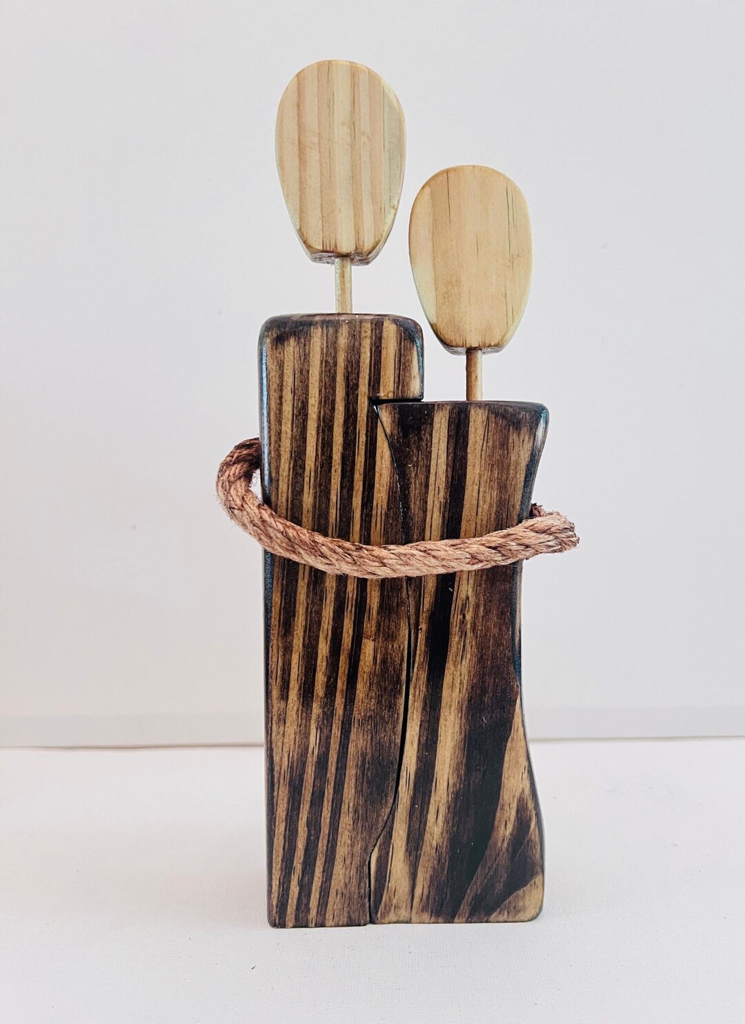 Hand Carved Wood Figurine: Couple in Love, Unity Sculpture - Etsy