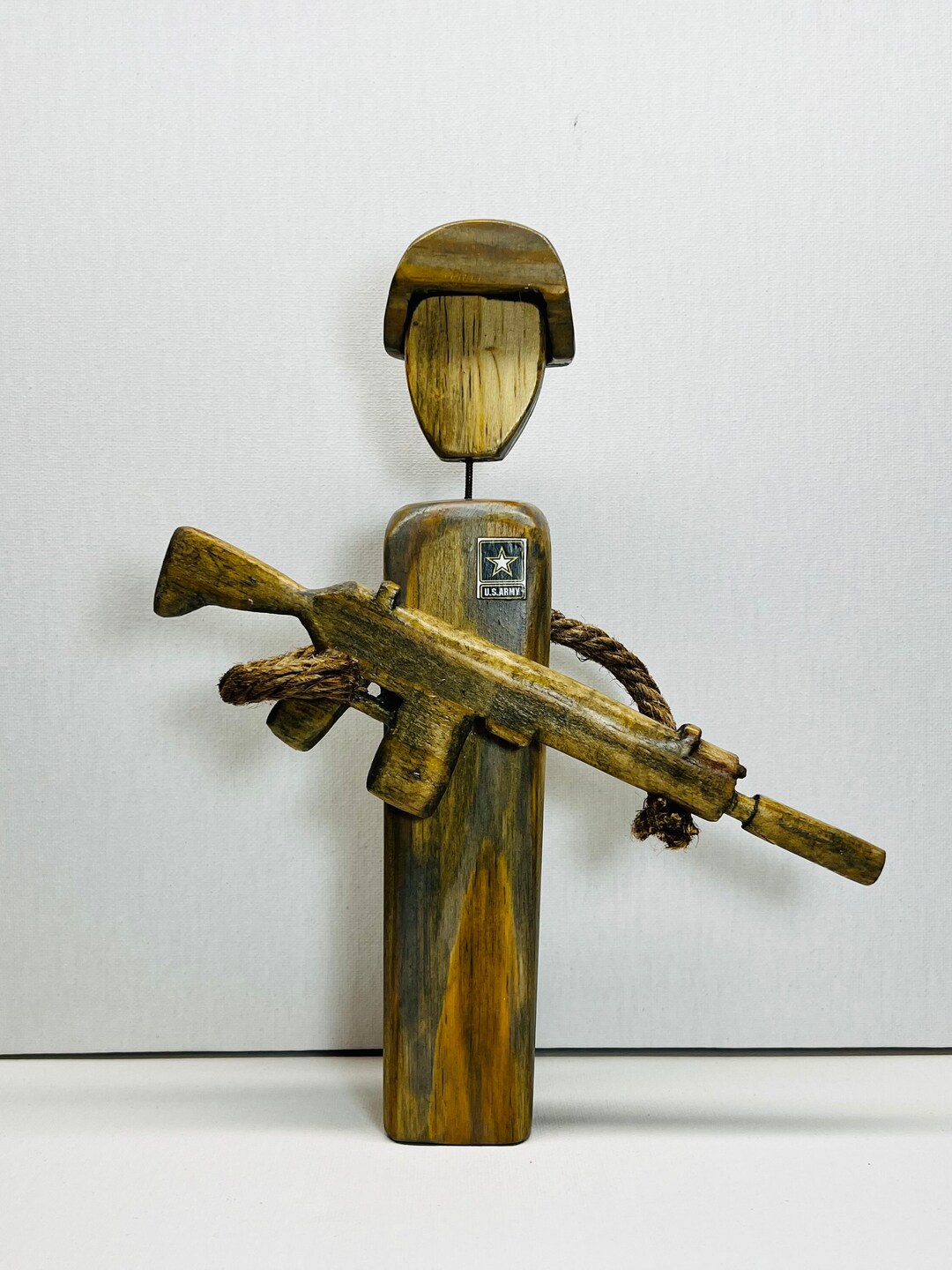 Army Soldier Faceless Wood Figurine. - Etsy