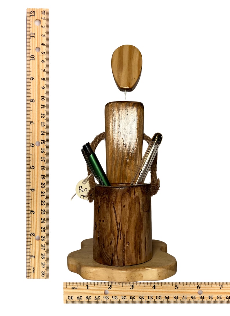 Desktop Pen Holder Wood Figurine for Desktop. - Etsy Canada
