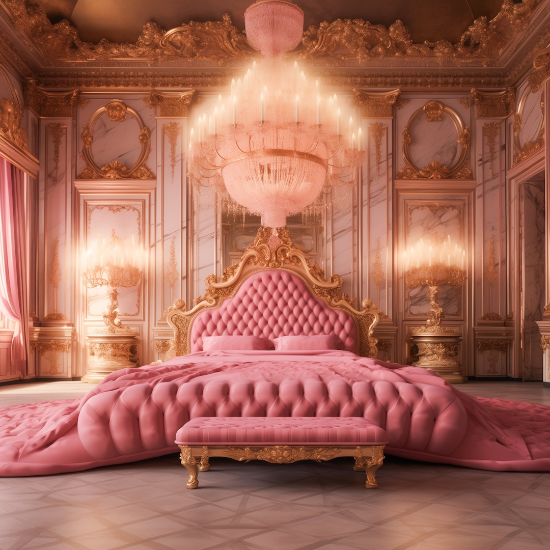 Romantic, Pink Rococo Bedroom, Bedroom, Boudoir, Versailles, Marie ...