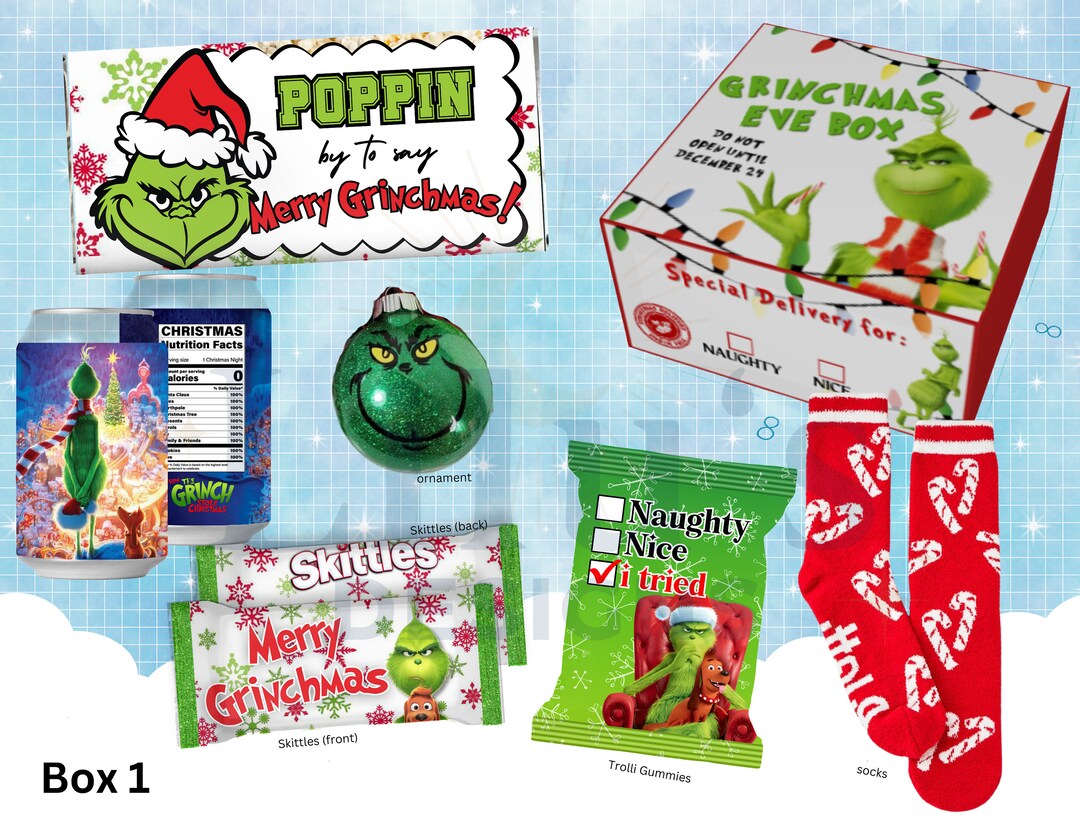 Personalized/custom Grinch Christmas Eve Box - Etsy