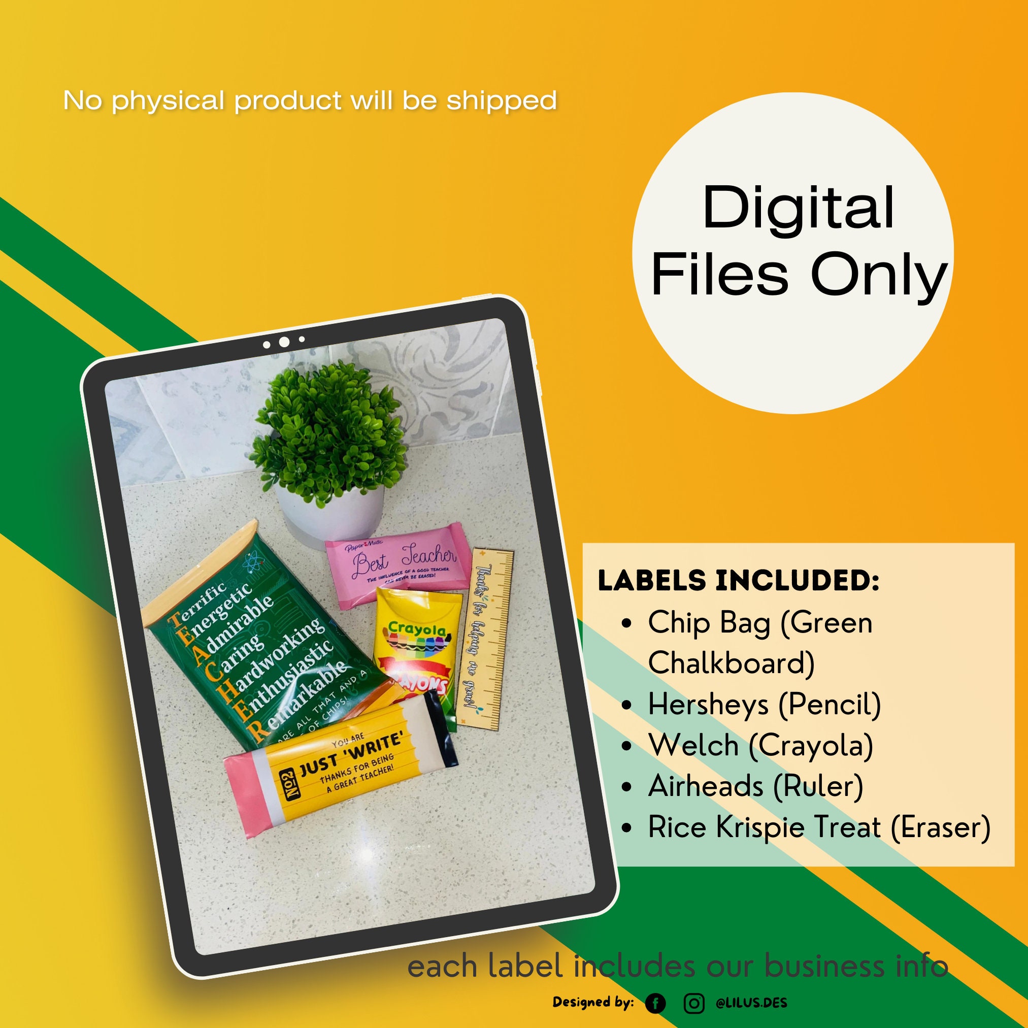 Digital Teacher Appreciation Baggie Labels Digital File ONLY - Etsy