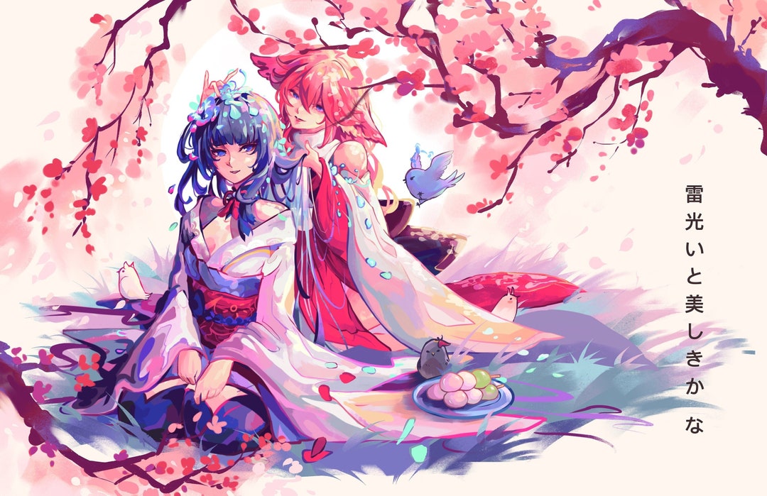 Genshin Impact Yae Miko and Ei Poster Print - Etsy