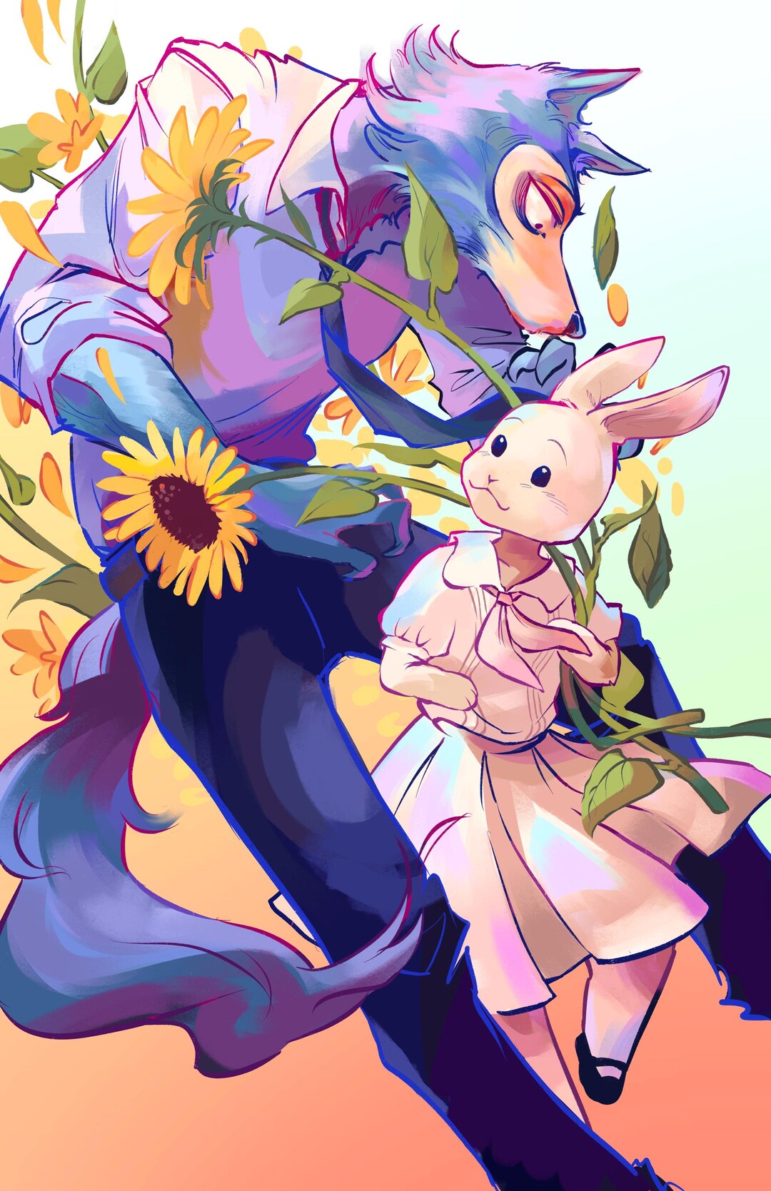 Beastars Legoshi and Haru Art Print Poster - Etsy
