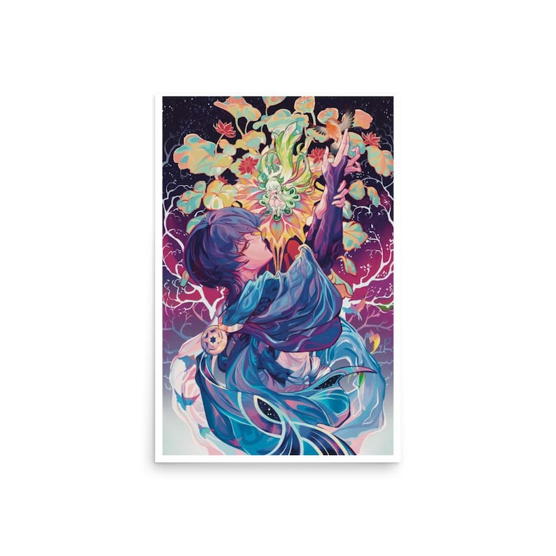 Scaramouche, Wanderer, Nahida Print Poster - Birds in the Branches of ...
