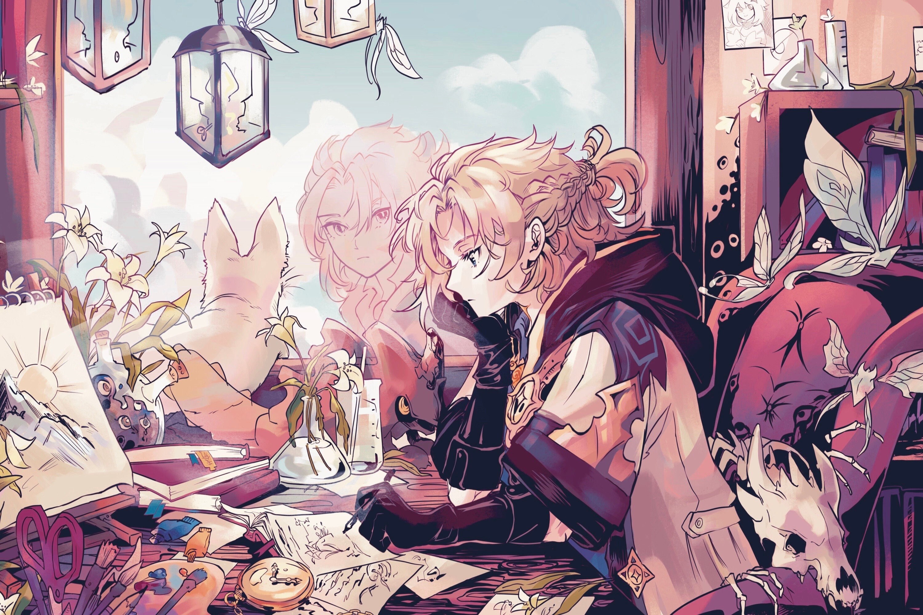 Albedo Genshin Impact Poster Print - Lofi Beats to Relax and Study ...