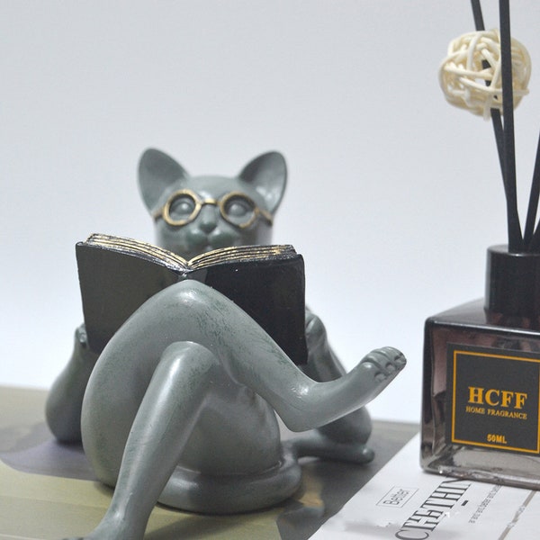 Resin Cat Garden Statue - Etsy