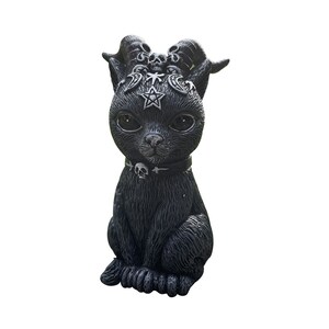 Resin Crafts Halloween Magic Cat Ornament Animal Sculpture Gift Desktop ...