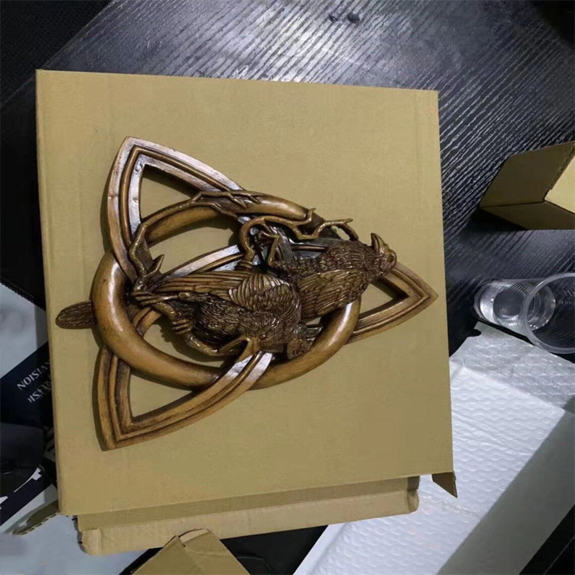 Handmade Resin Crafts Crow on Magic Knot Resin Ornament Garden - Etsy