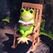 Handmade Resin Crafts Creative Small Frog Rocking Chair Ornaments ...