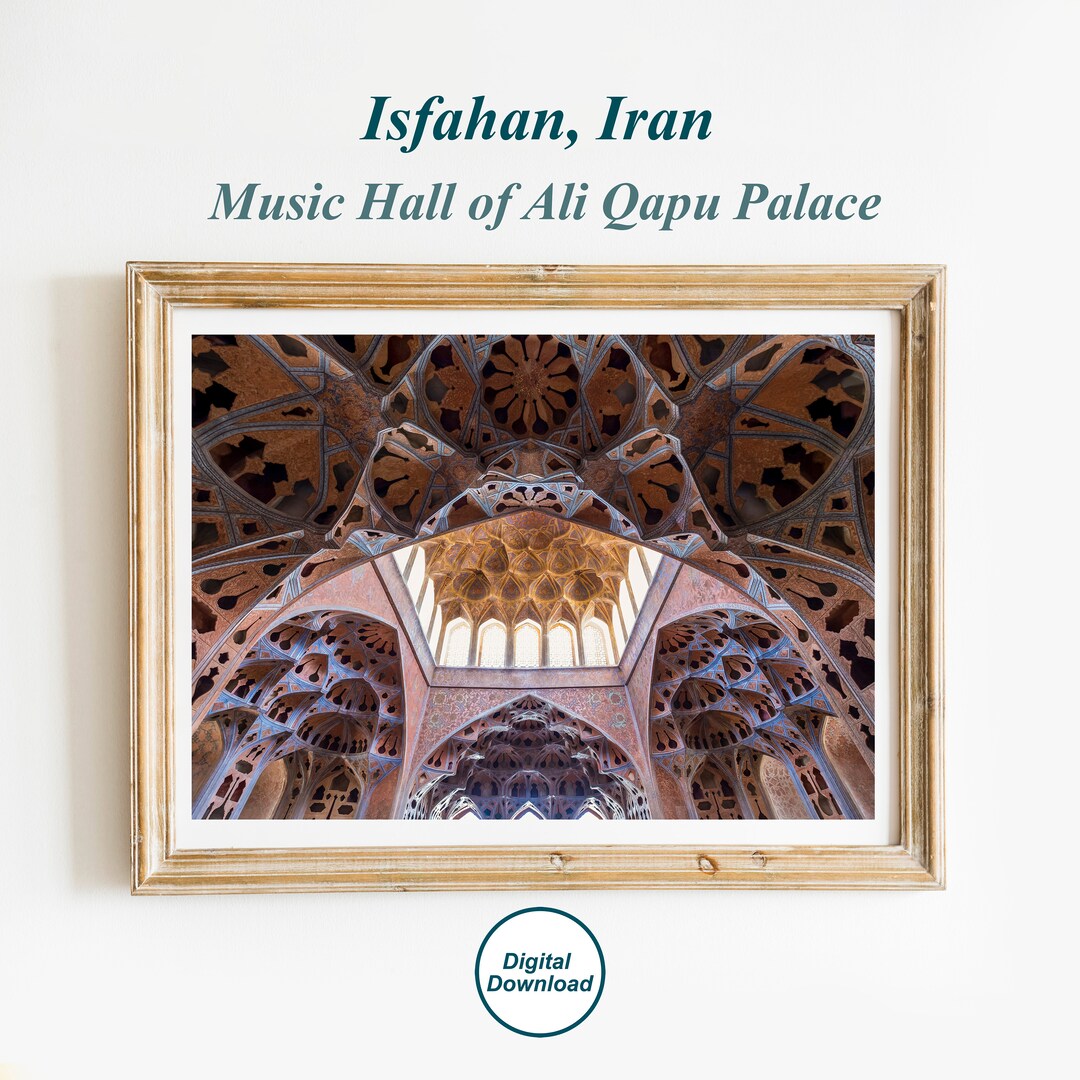 Ali Qapu Palace Poster, Isfahan Photo, Iranian Art, Iran Poster, Travel ...