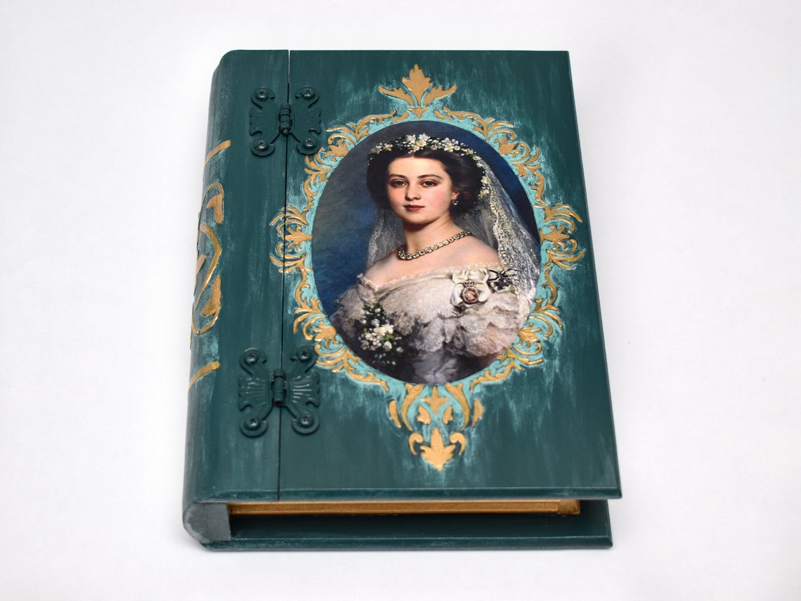 Victorian Style Book Jewelry Box, Antique Keepsake Box, Retro Chic ...
