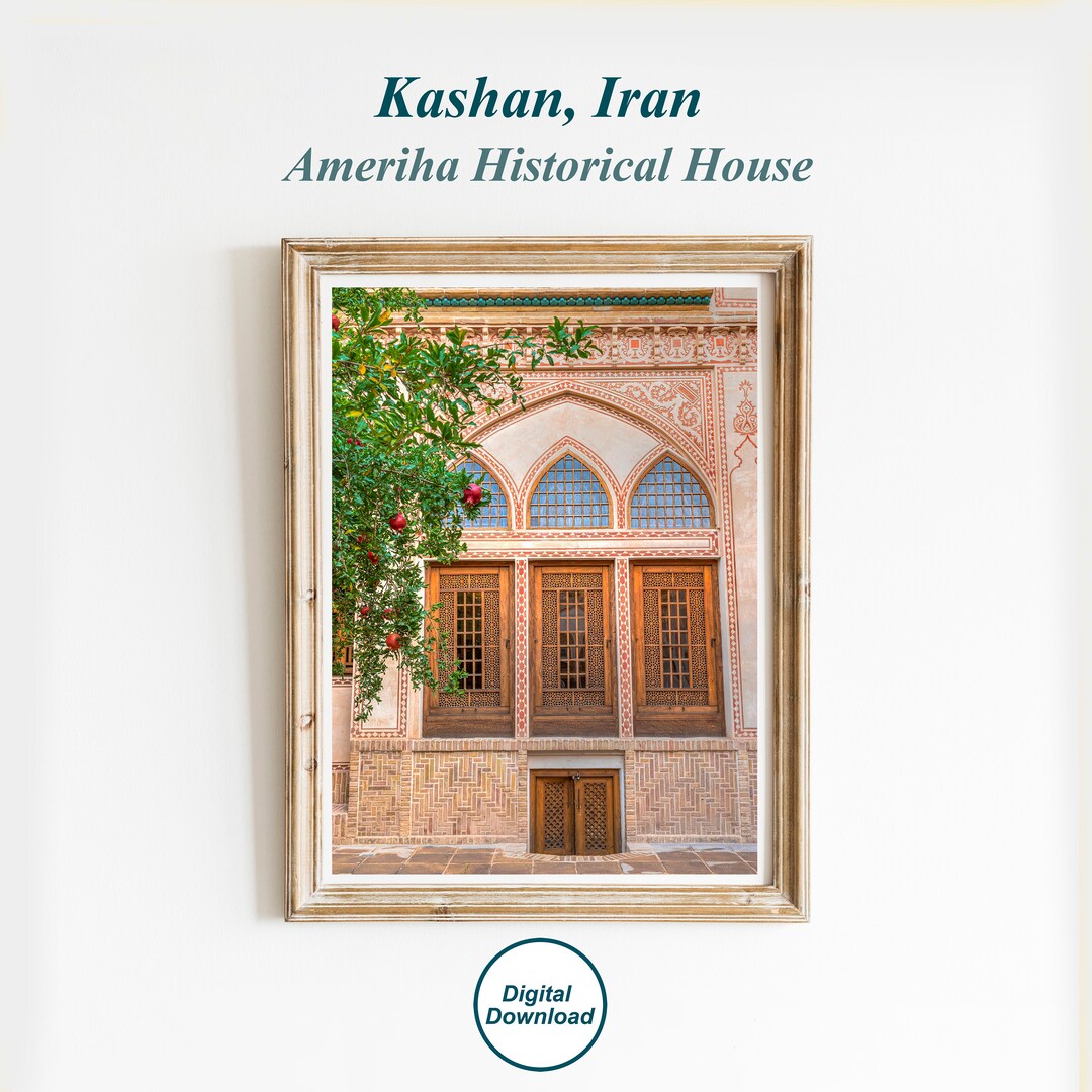 Persian Wooden Windows With Pomegranate Trees, Isfahan Photo, Iran ...