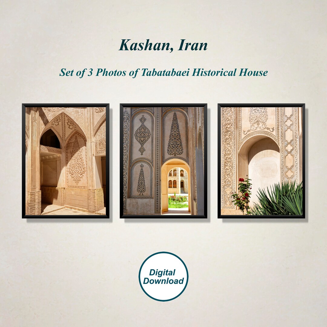 Set of 3 Kashan Photos, Isfahan Wall Decor, Persian Architecture ...