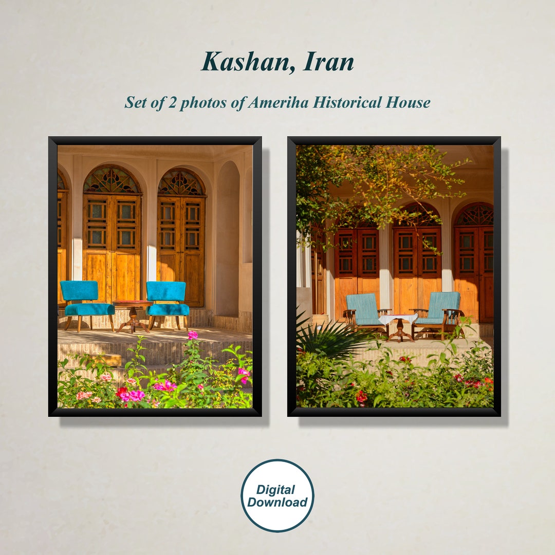 Set of 2 Photos of Persian Doors of Ameriha Historical House, Iran ...