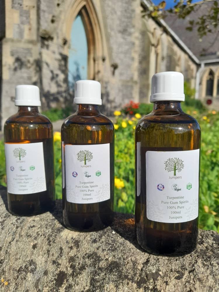 Organic Pure Gum Spirits of Turpentine Large 100ml 3.5fl Oz Glass ...