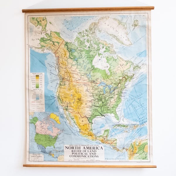 Pull Down Map - Etsy