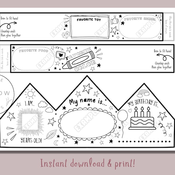 Printable Crown - Etsy