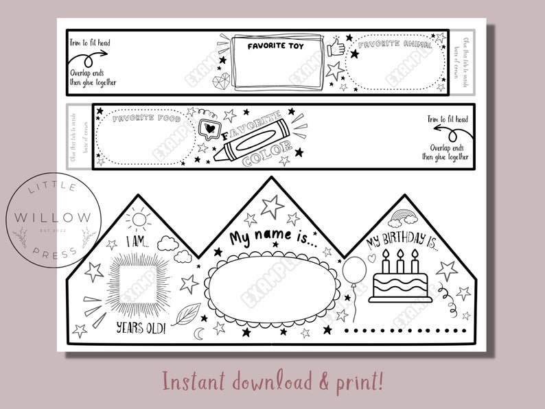 All About Me Activity - Printable Crown - Preschool Primary Classroom ...