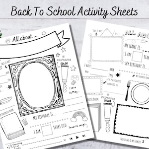 All About Me Activity Sheet - Back to School Get to Know You Activity ...
