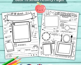 All About Me Crown: Printable Kids Activity, Back to School (PDF ...