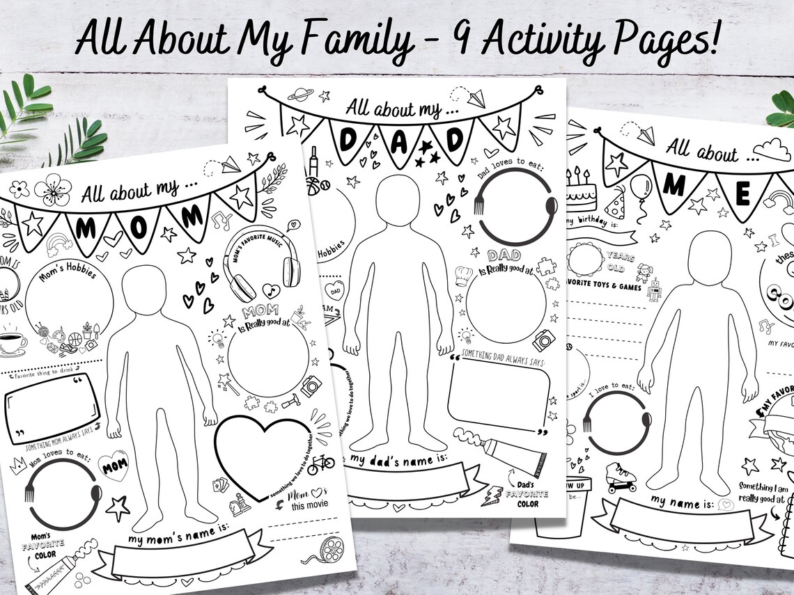 All About Me Page - All About My Family Printable - 9 Printable ...