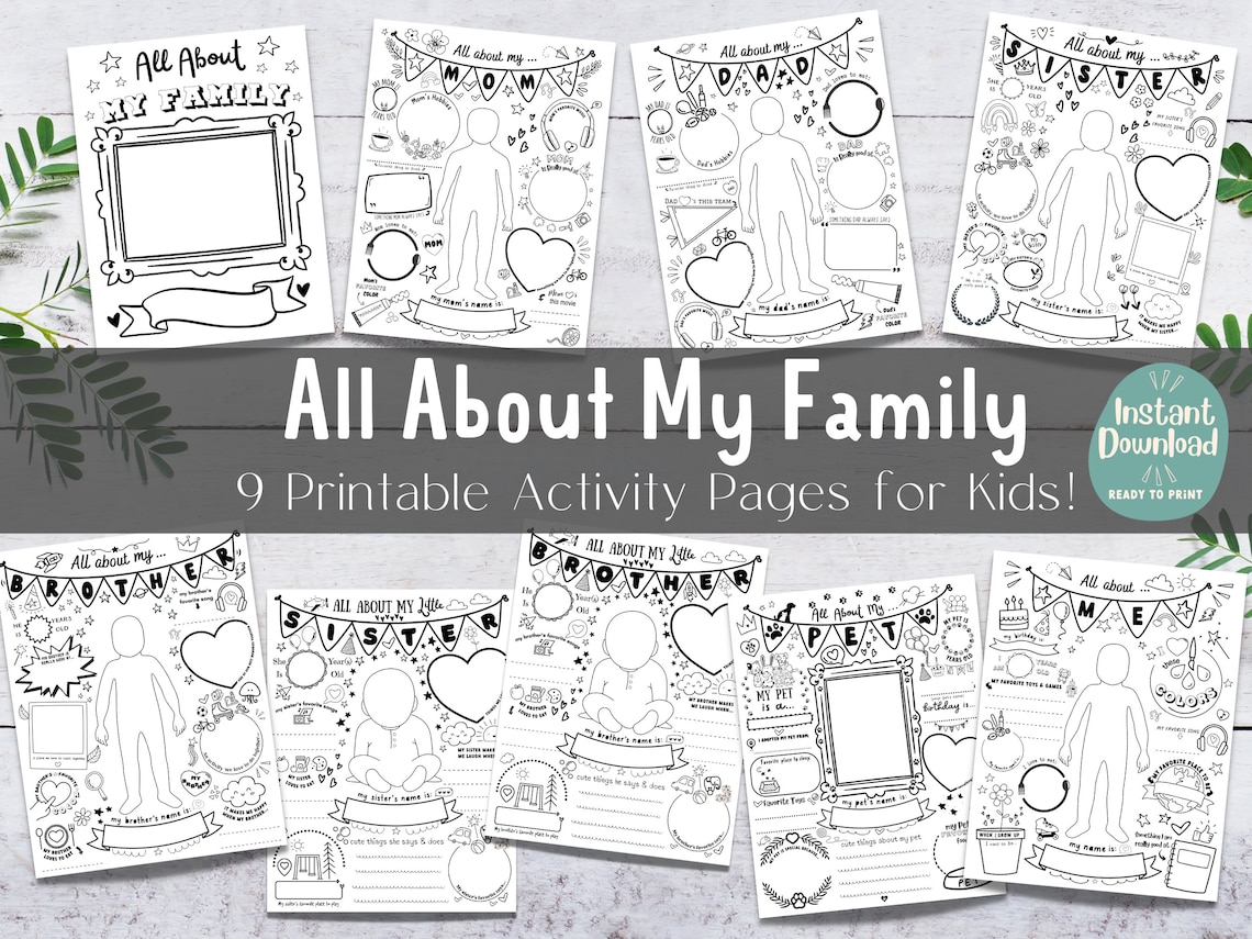 All About Me Page - All About My Family Printable - 9 Printable ...