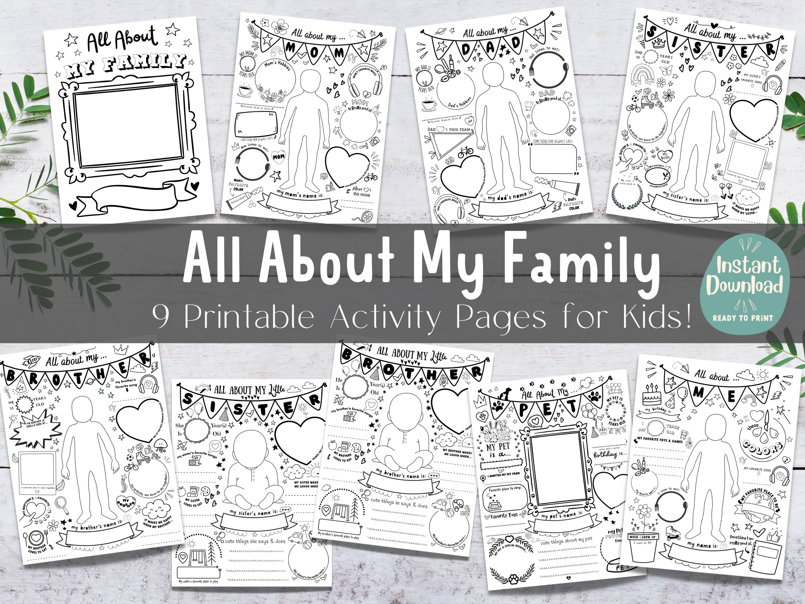 All About Me Page - All About My Family Printable - 9 Printable ...