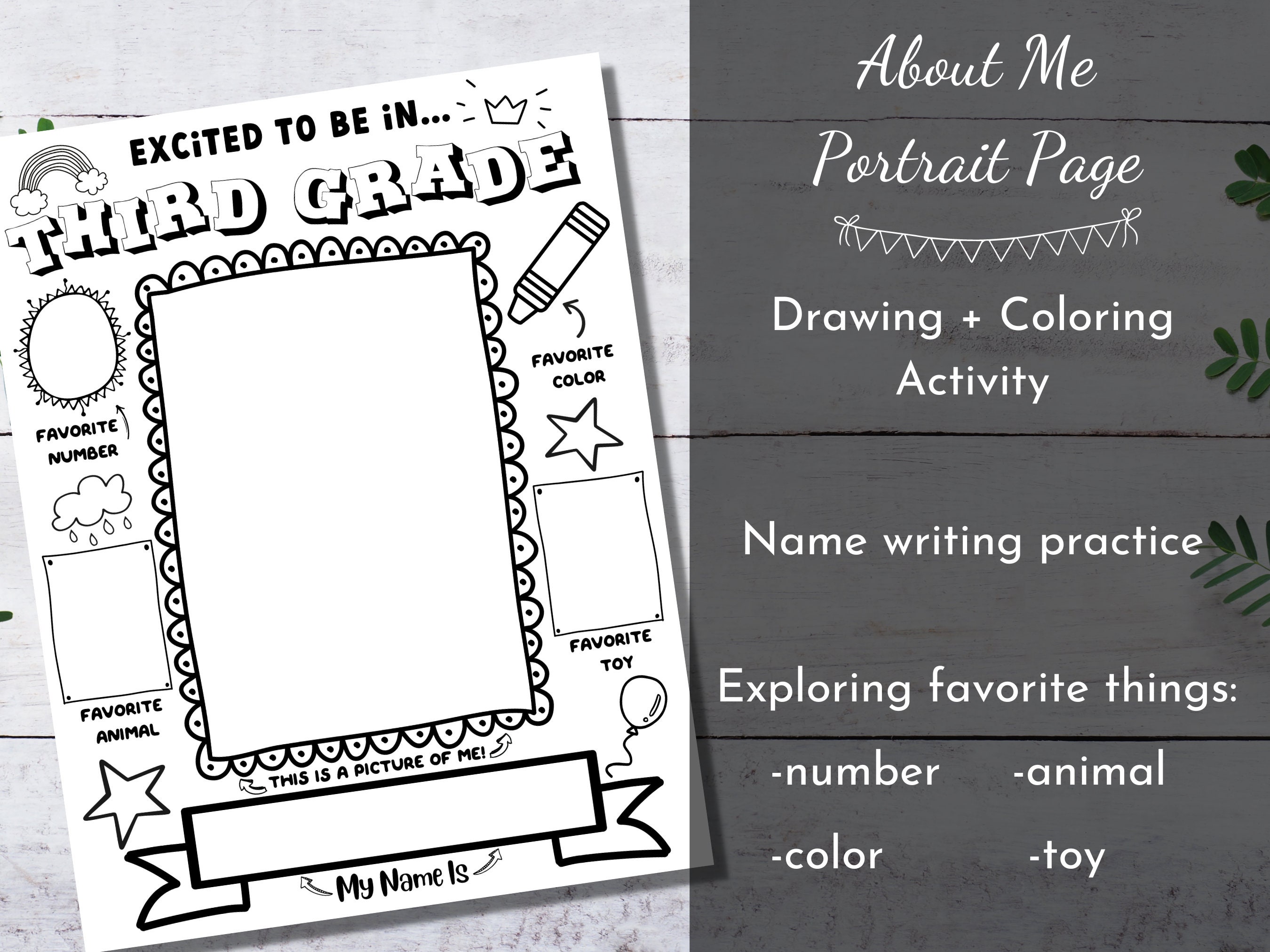 Third Grade Activity Sheets: All About Me + Making Friends (PDF ...