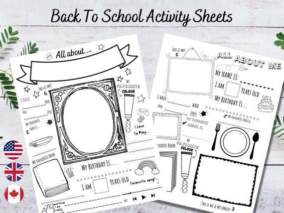 Back To Back Drawing Activity Templates