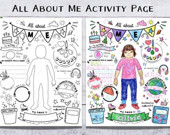 All About Me Drawing - Etsy