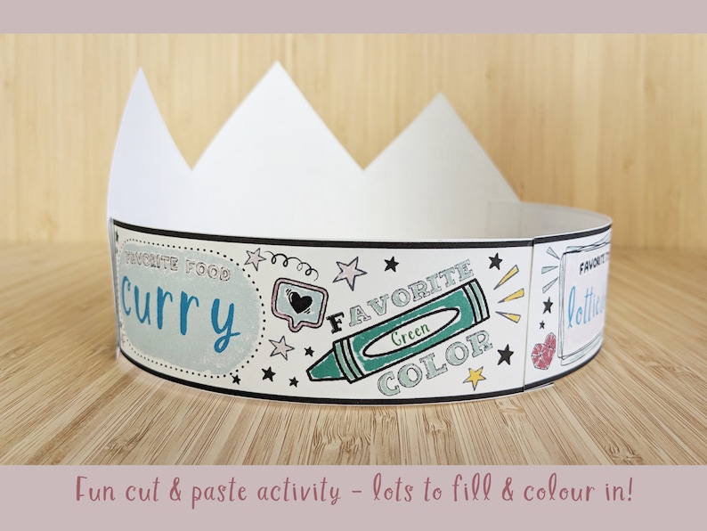 All About Me Activity - Printable Crown - Preschool Primary Classroom ...