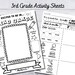 THIRD GRADE Activity Sheets All About Me Portrait Page Making Friends ...
