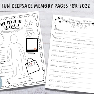 Year in Review Activity Pages Printable End of Year Page for - Etsy Canada