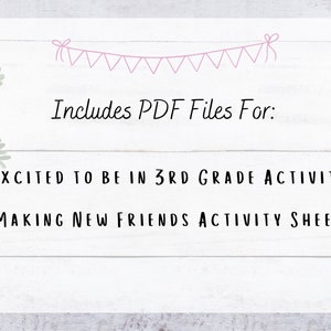 THIRD GRADE Activity Sheets - All About Me Portrait Page + Making ...