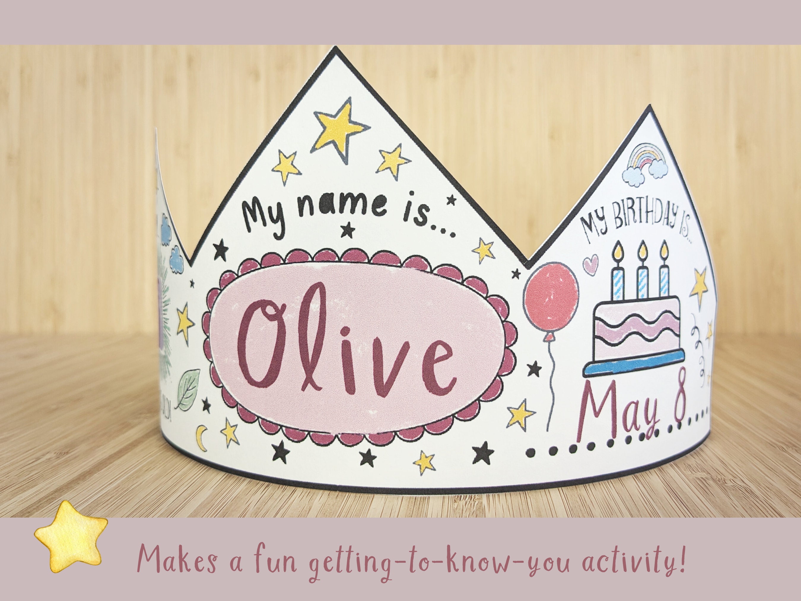All About Me Activity - Printable Crown - Preschool Primary Classroom ...