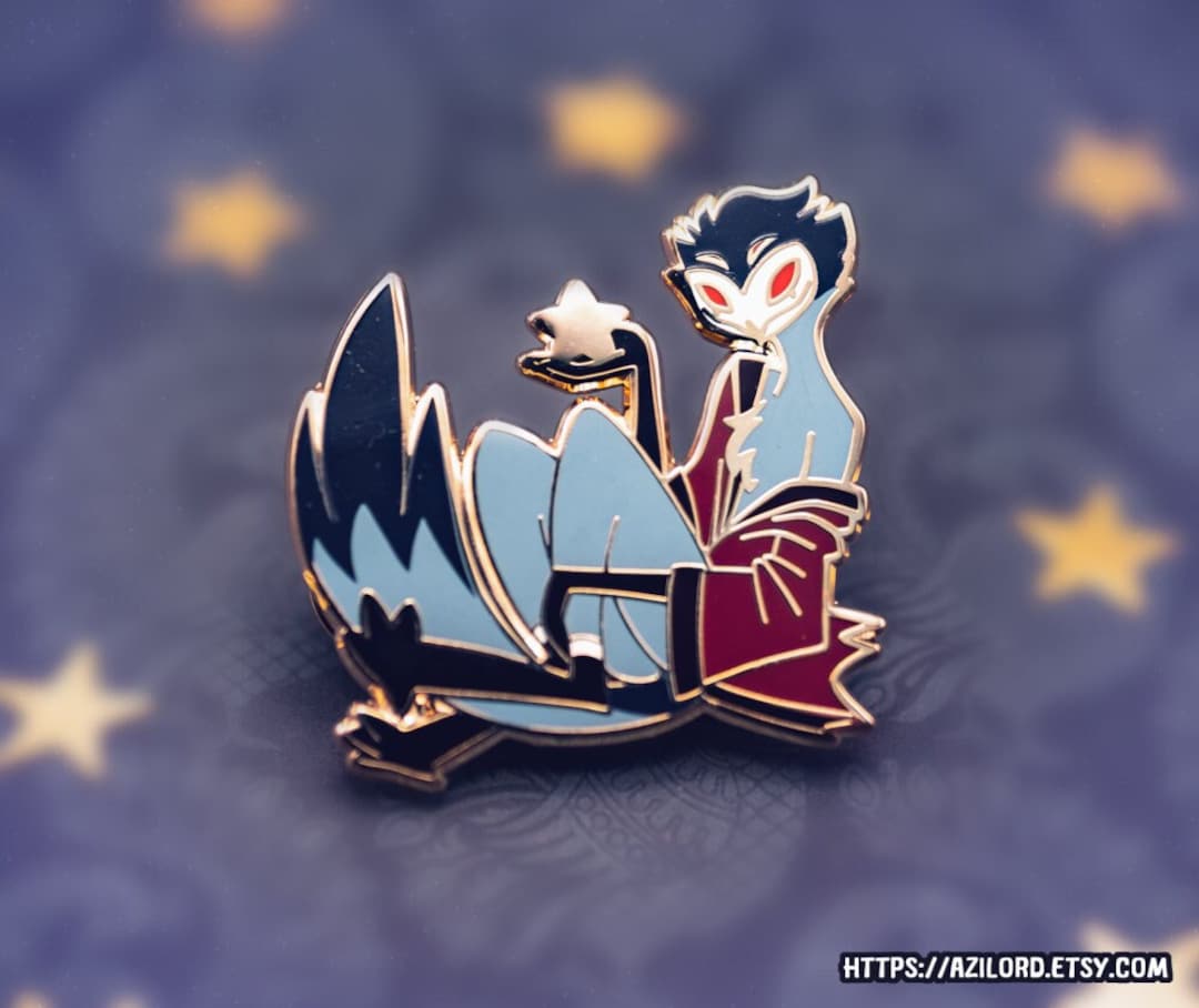 STOLAS "star Wish" Hard Enamel Pin - Helluva Boss, Fantasy, Gold Pin ...
