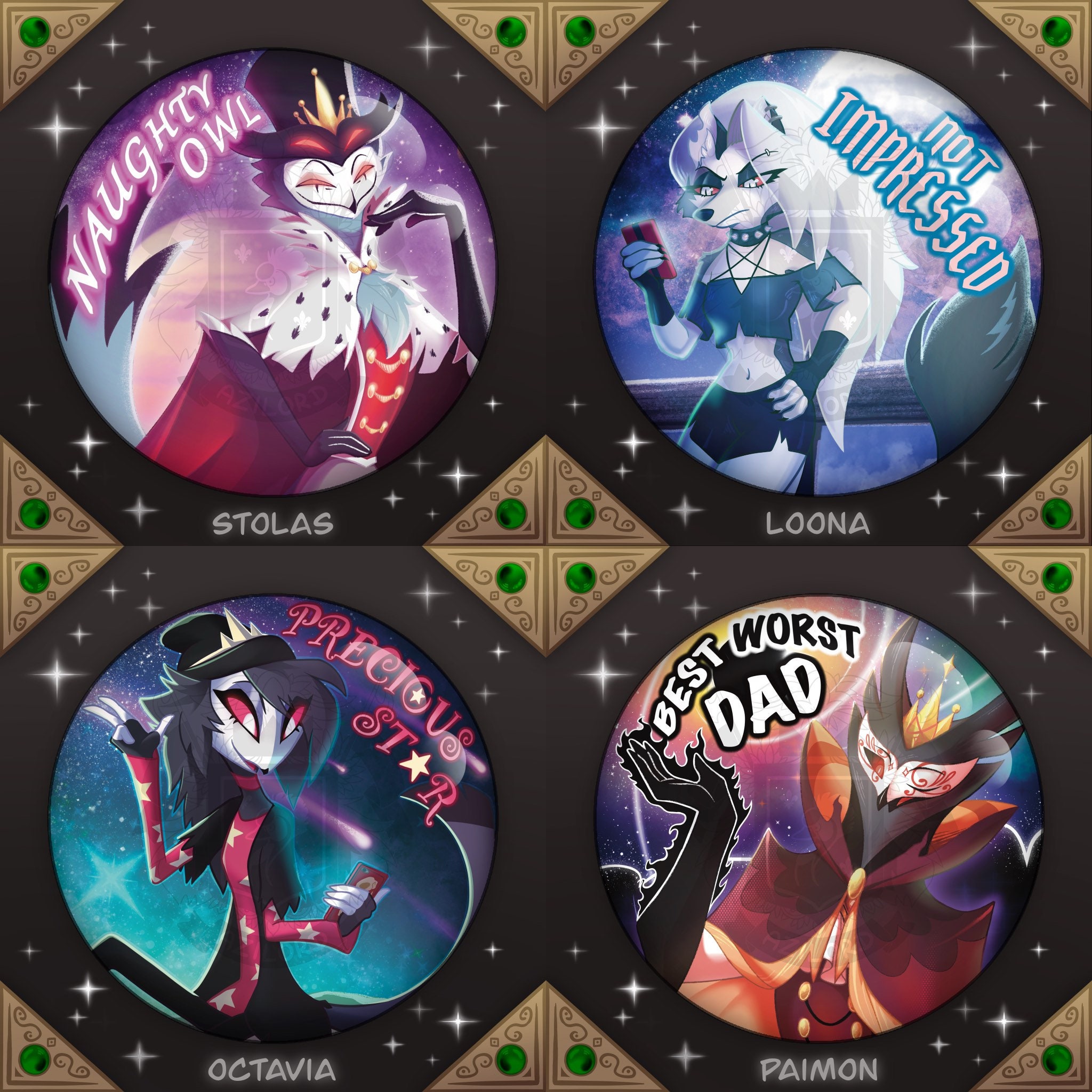 Helluva Boss: Loona, Stolas, Octavia, Paimon BIG BADGES / MAGNETS - Etsy Helluva Boss: Loona, Stolas, Octavia, Paimon BIG BADGES / MAGNETS - Etsy