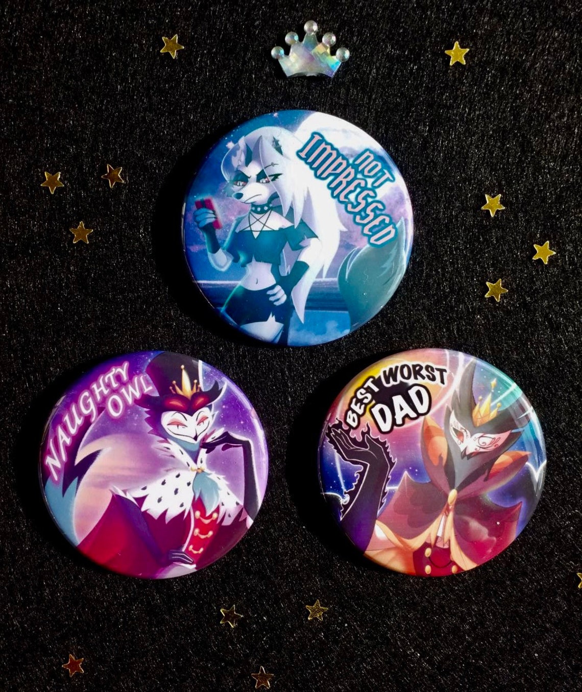 Helluva Boss: Loona, Stolas, Octavia, Paimon - BIG BADGES / MAGNETS ...