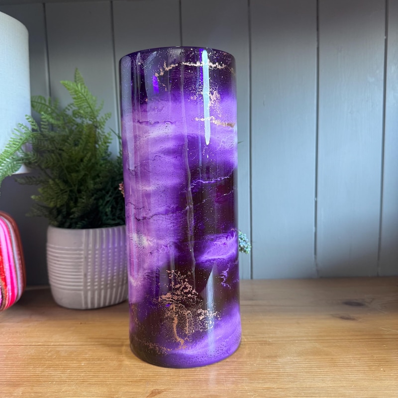 Tall Purple Glass Art Deco - Etsy UK