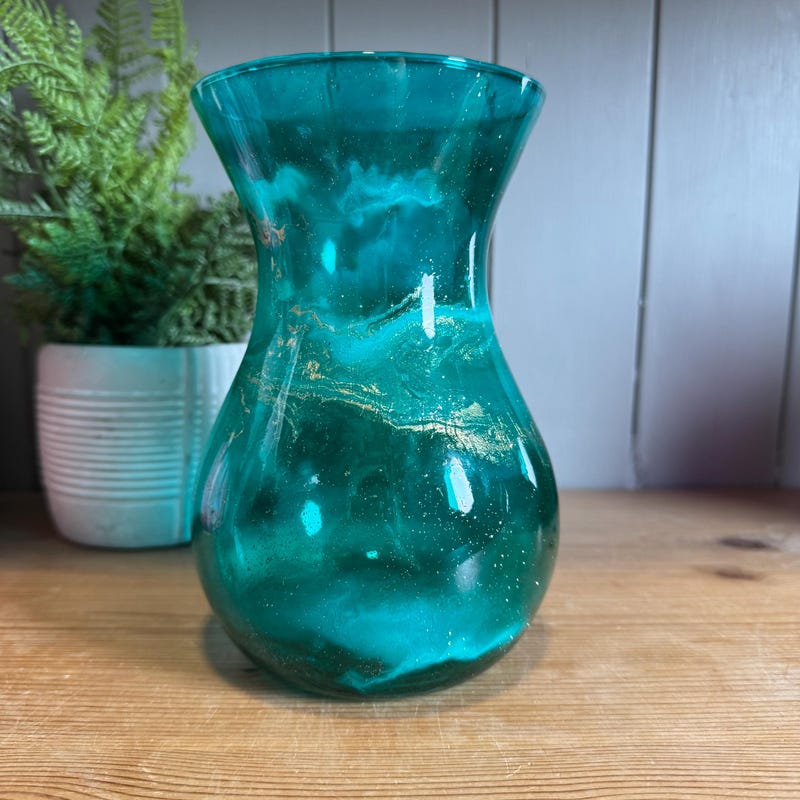 Turquoise Vase - Etsy