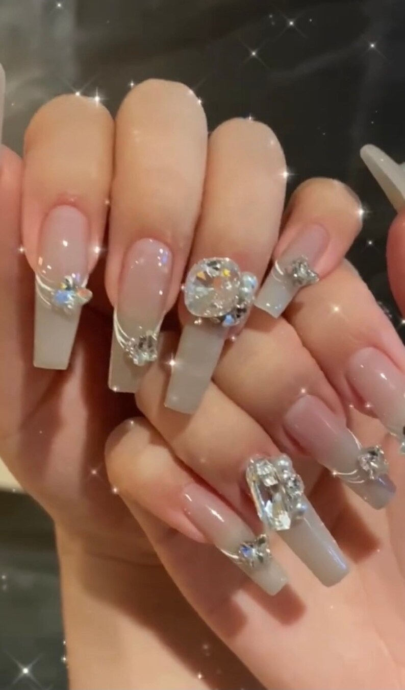 Bubble Tea Press on Nails - Etsy