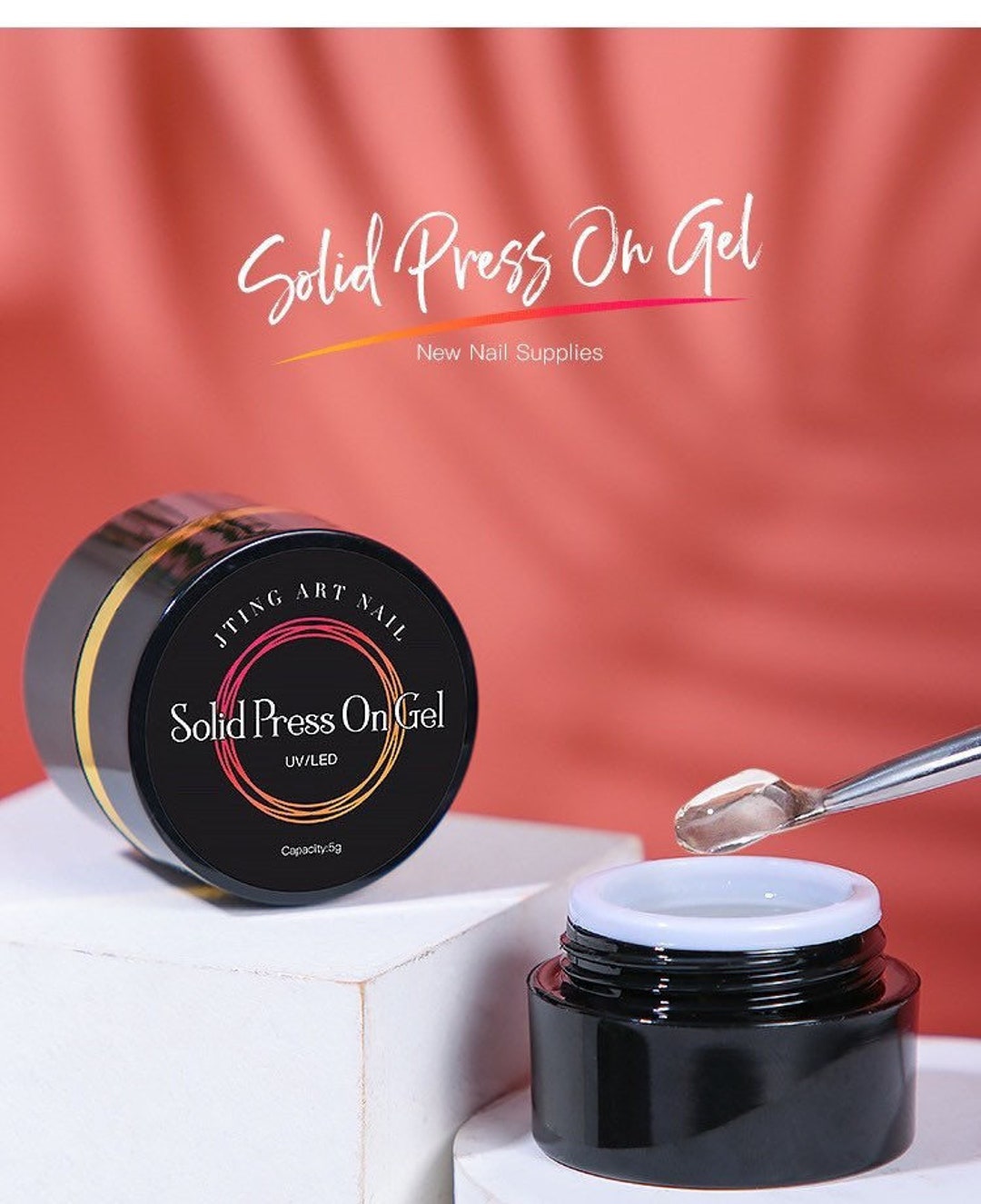 Solid Press on Gel - Etsy