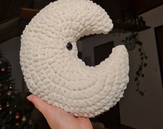 Crocheted Moon Plushie | Stuffed Moon | Super Soft | Crocheted Toy ...